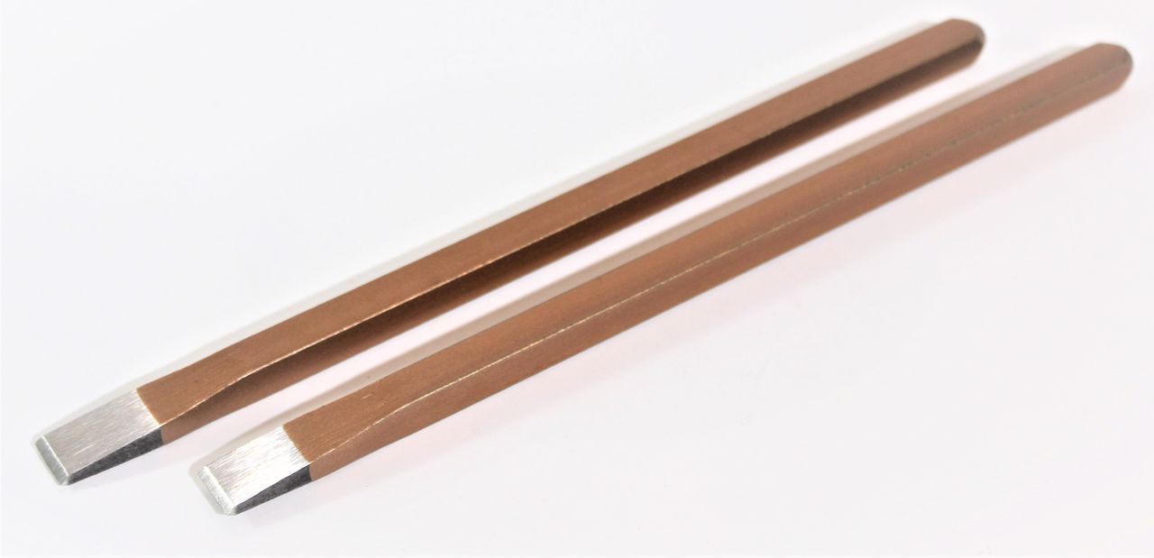 2x RENNSTEIG Elektrikermeißel Meißel 250x8x10 mm vierkant Metallbearbeitung