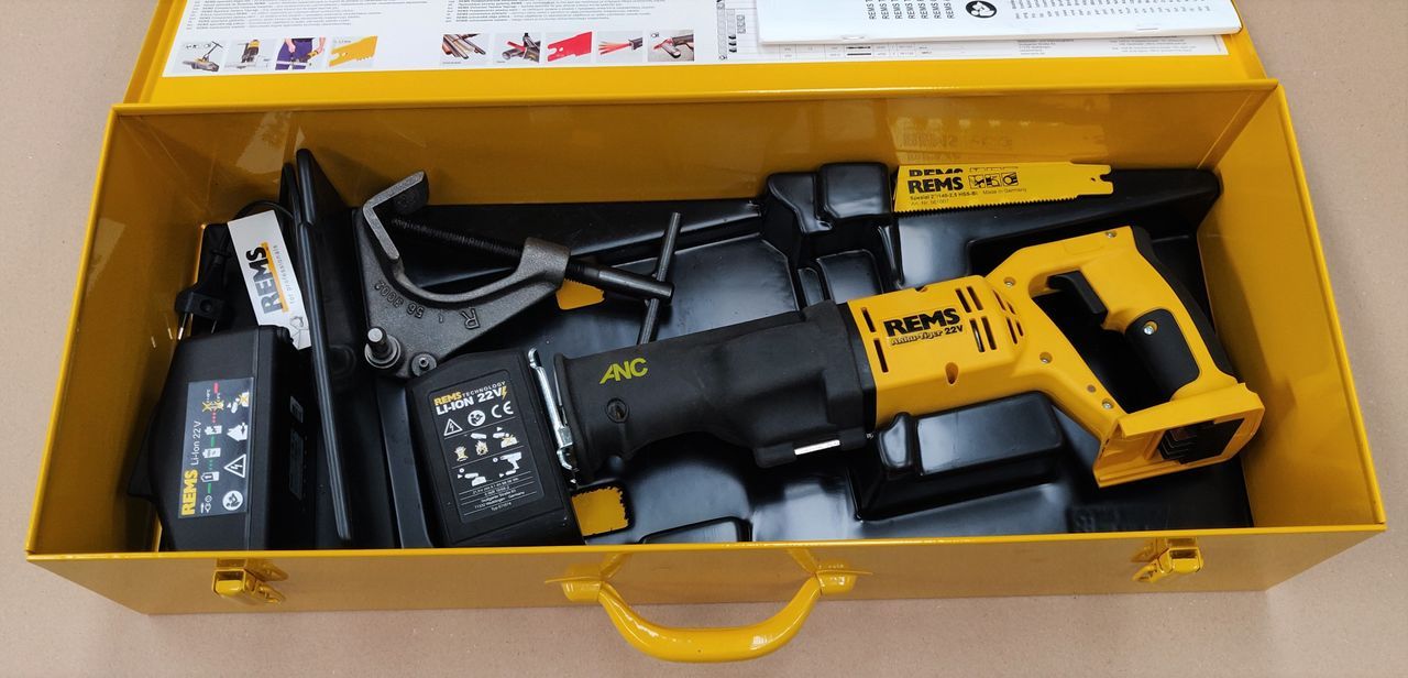 REMS Akku Tiger 22V VE Set Nr. 560053 Universal Säbelsäge Reciprosäge ...